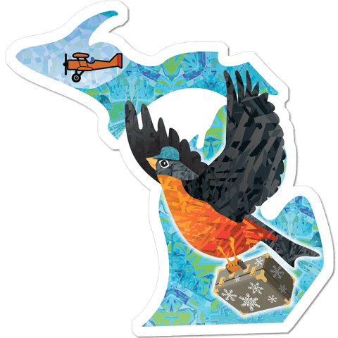 MI Snowbird Sticker – Applecore General Store